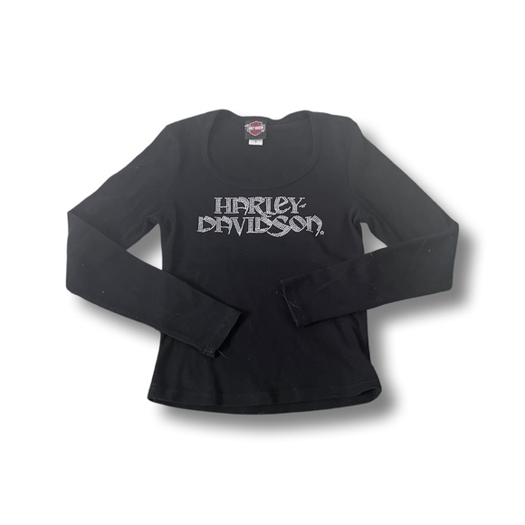 Harley-Davidson | Tops | Harley Davidson Studded Long Sleeve | Poshmark